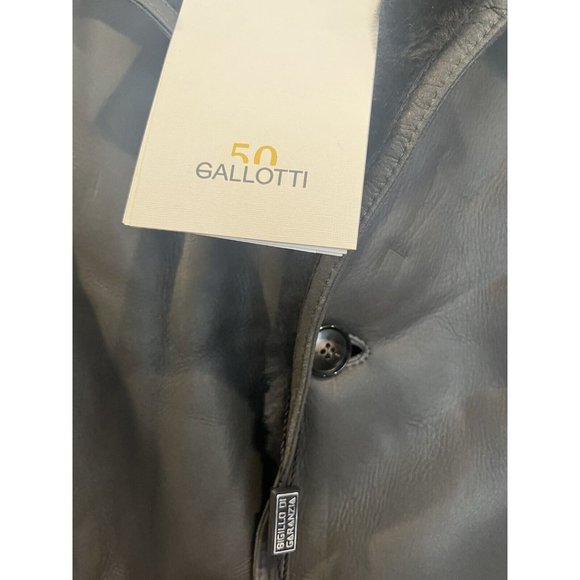 Gallotti | Jackets & Coats | Gallotti Mens Black Leather Shearling ...